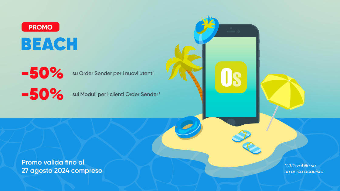 App raccolta ordini Promo On The Beach | Order Sender